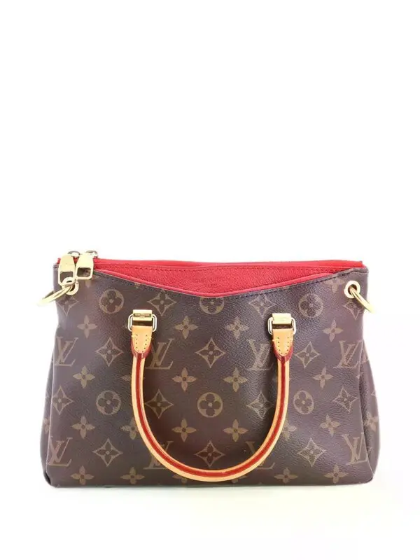 LOUIS VUITTON Pallas Tote Monogram Canvas With Leather Bb Shoulder Bag - Brown