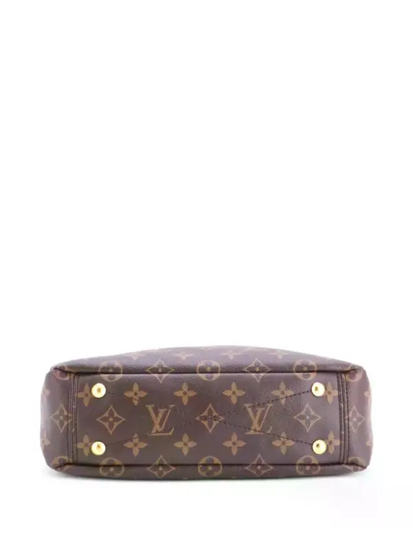 LOUIS VUITTON Monogram Canvas Pallas Tote Shoulder Bag - Brown