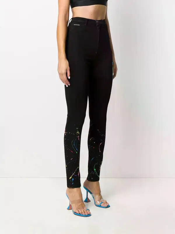 Philipp Plein Crystal Skull-embellished Leggings