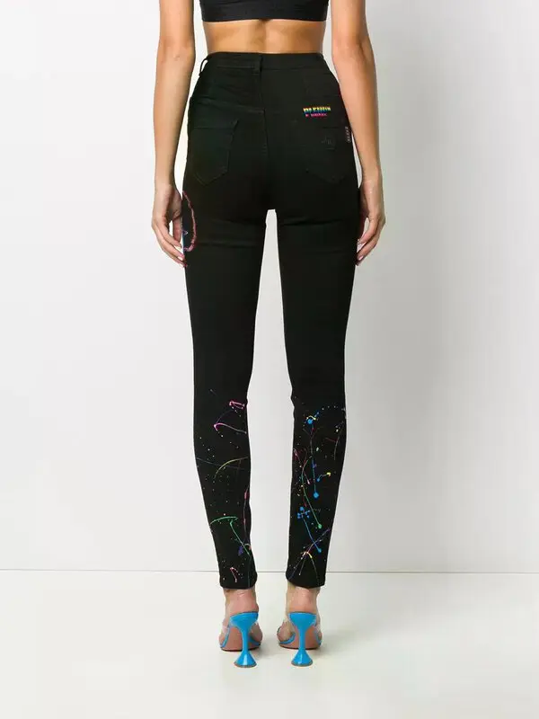 Philipp Plein Crystal Skull-embellished Leggings