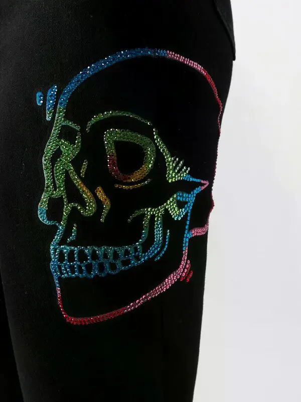 Philipp Plein Crystal Skull-embellished Leggings