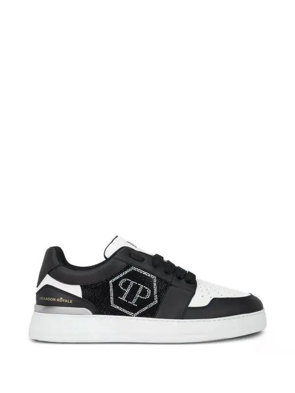 Philipp Plein Lo-top Sneakers Crystal Hexagon - Black