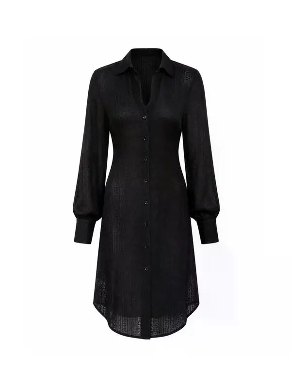 Liu Jo Bow-detail Shirt Dress - Black