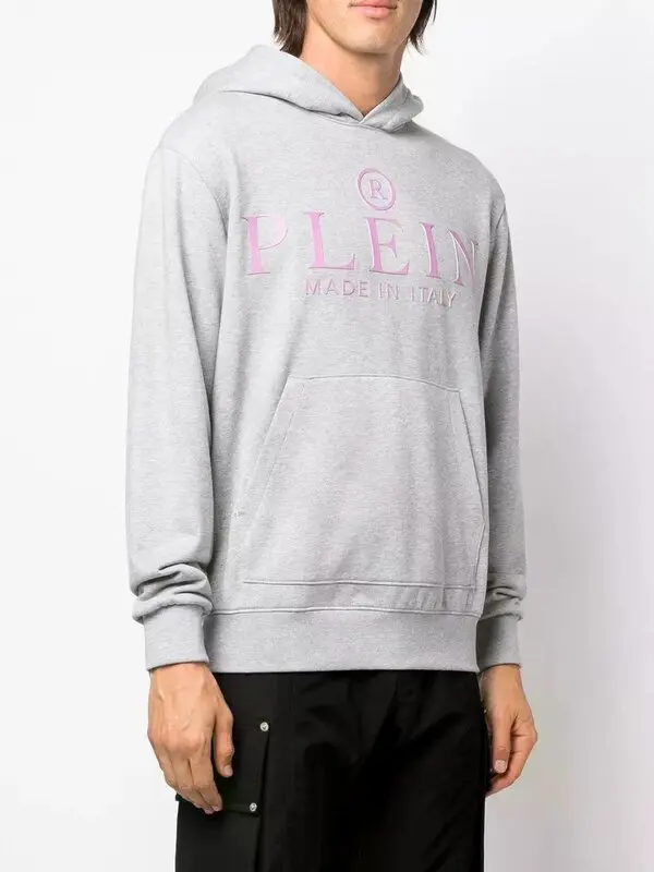 Philipp Plein Logo Print Cotton Hoodie