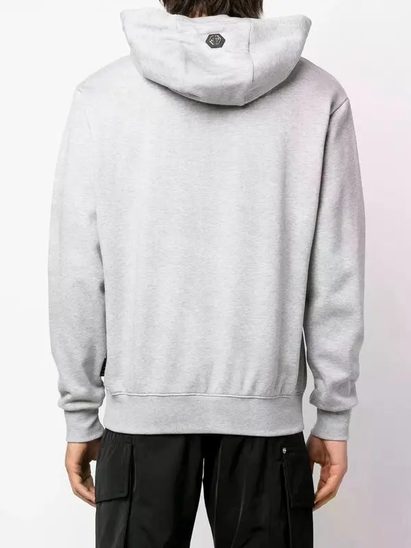 Philipp Plein Logo Print Cotton Hoodie