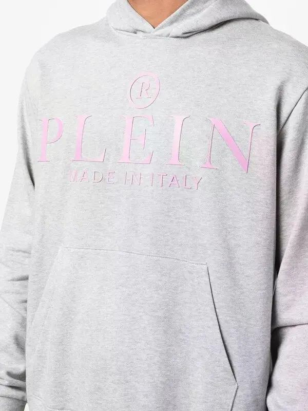 Philipp Plein Logo Print Cotton Hoodie