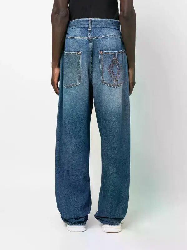 COUNTY OF MILAN Belted Wide-leg Jeans
