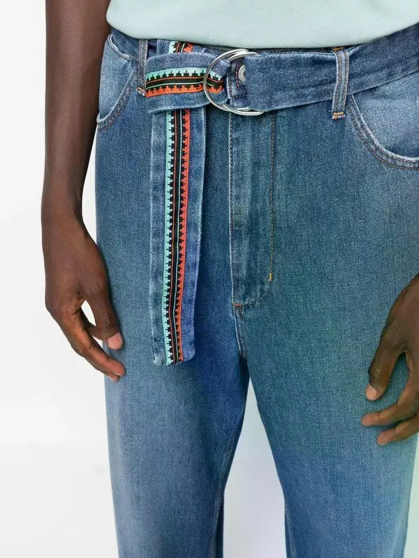 COUNTY OF MILAN Belted Wide-leg Jeans