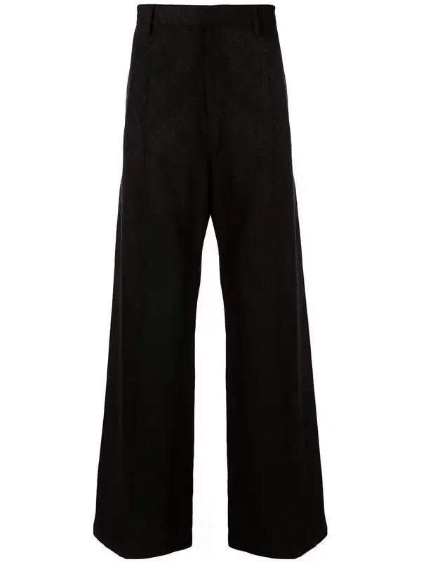 COUNTY OF MILAN Logo-woven Tailored Trousers - Black
