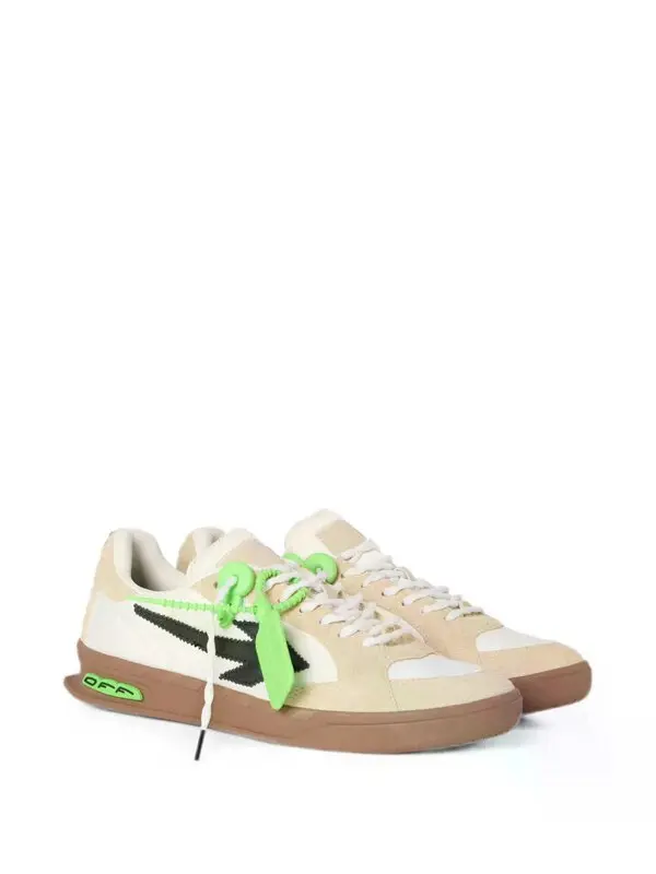 Off-White End Of Play Patch Suede-panelled Sneakers - Neutrals