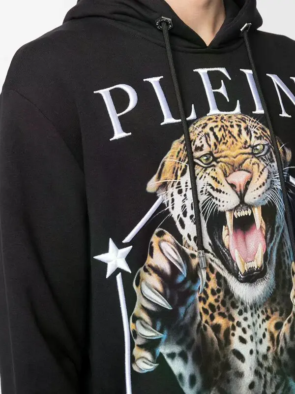 Philipp Plein Tiger Print Long-sleeved Hoodie