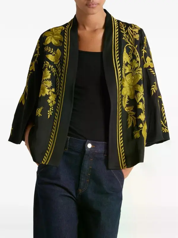 TEMPERLEY LONDON Thisbe Floral-embroidered Cape