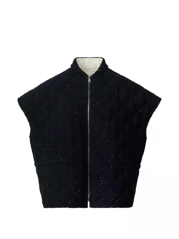 Fabiana Filippi Sequin-embellished Quilted Coat - Blue