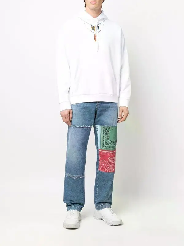 COUNTY OF MILAN Patchwork Bandana Jeans - Blue