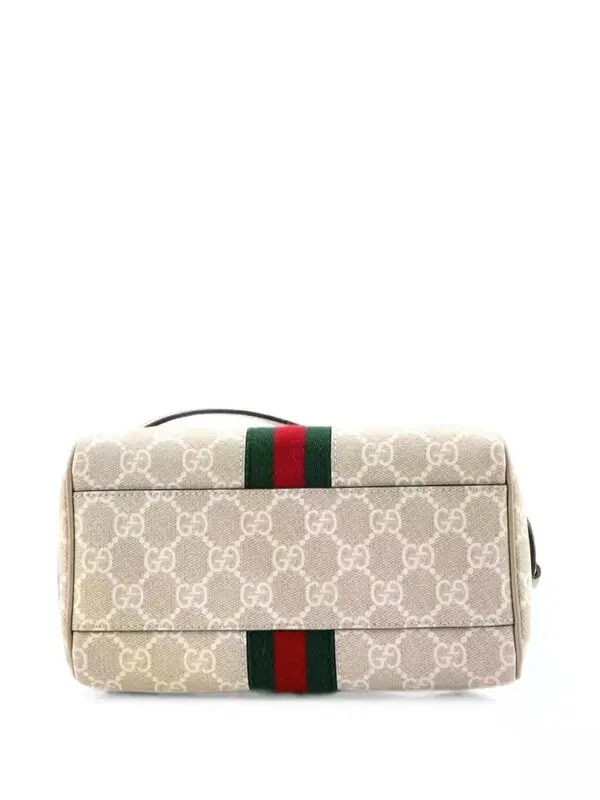 Gucci Ophidia Convertible Boston Bag Gg Coated Canvas Mini Satchel - Neutrals