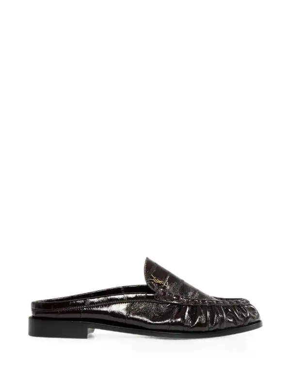 Saint Laurent Le Loafer Flat Mules - Brown