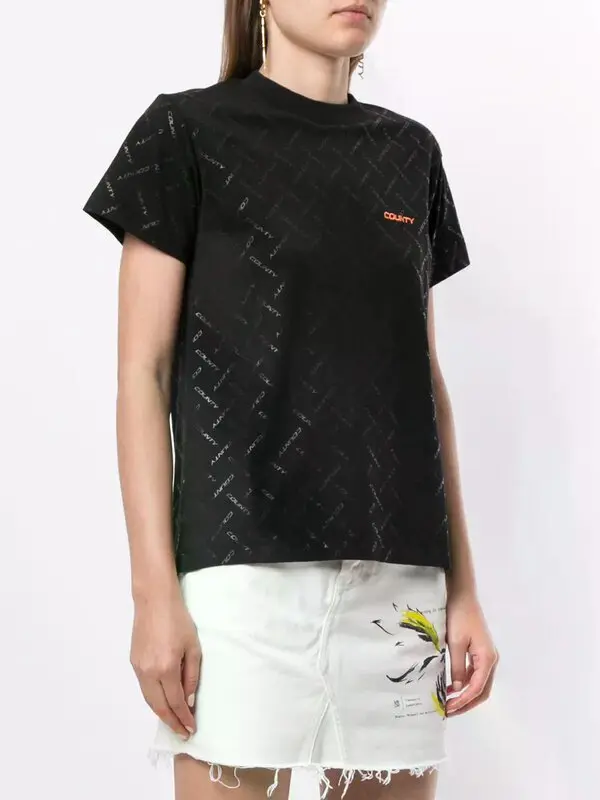 COUNTY OF MILAN All-over Logo Print T-shirt