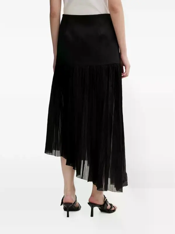 Miss Sixty Asymmetric Pleated Midi Skirt