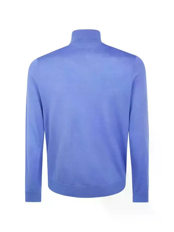 Paul Smith Quarter-zip Wool Sweater - Blue