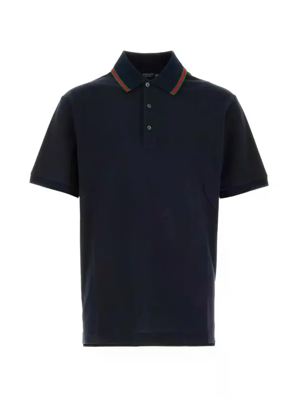 Gucci Web-stripe Polo Shirt - Blue