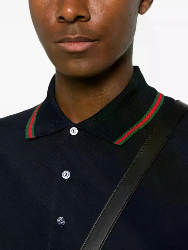 Gucci Web-stripe Polo Shirt