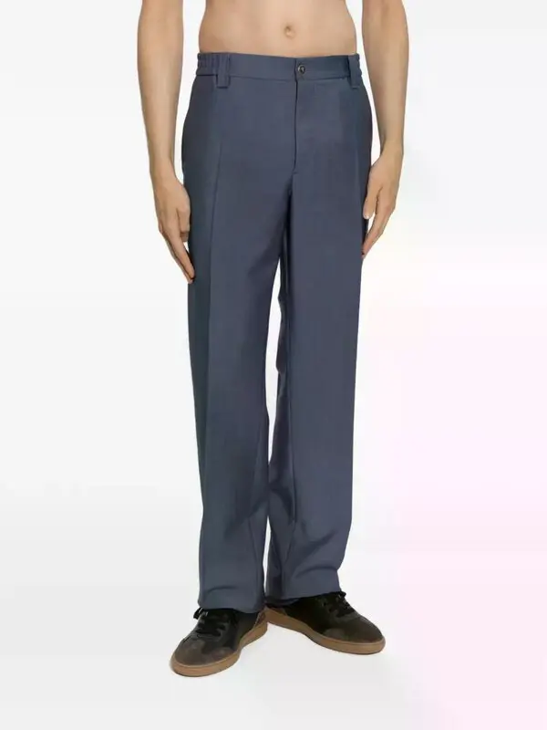 Versace Pressed-crease Trousers - Blue
