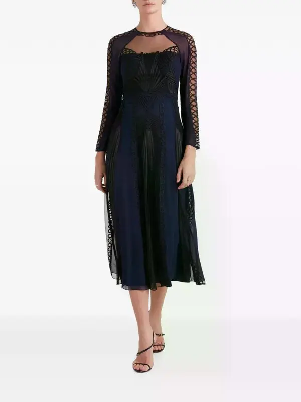 TEMPERLEY LONDON Ariel Midi Dress - Blue