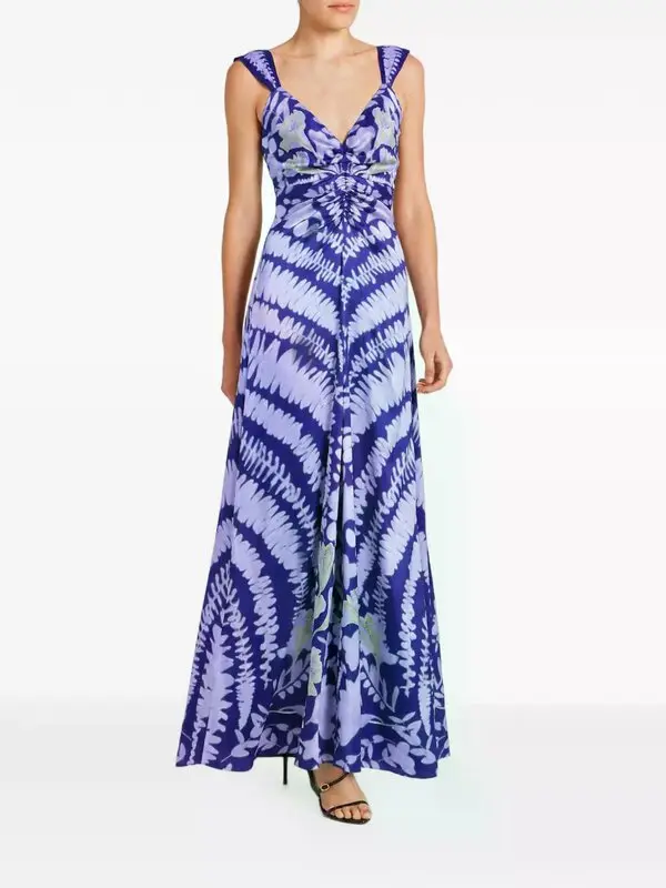 TEMPERLEY LONDON Ivy Floral-print Maxi Dress - Purple