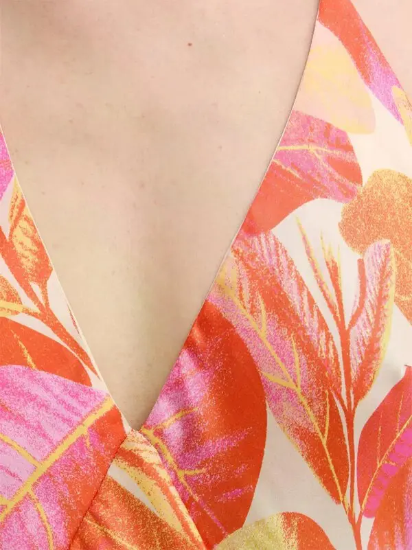 Bardot Yve Leaf-print Halterneck Maxi Dress - Orange