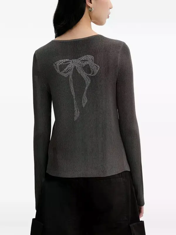 Miss Sixty Lace-up Bow Motif Cardigan