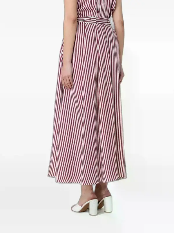 HANITA Striped Button-front Skirt