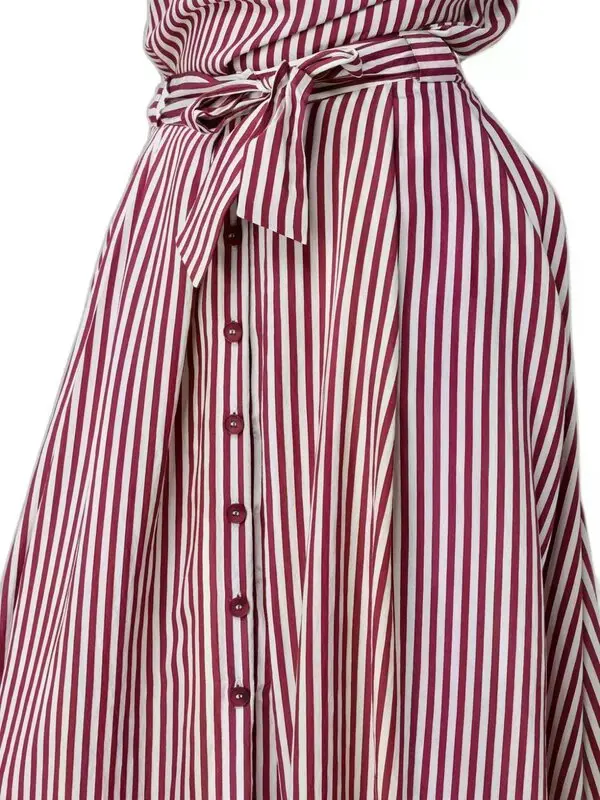 HANITA Striped Button-front Skirt