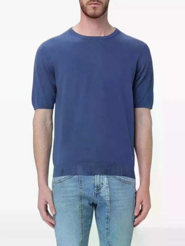 JECKERSON Short-sleeve Crew-neck Sweater - Blue