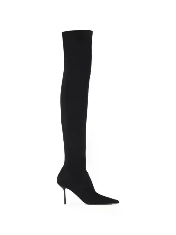 LE SILLA Bella Leather Over-the-knee Boots - Black