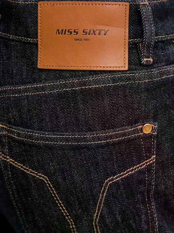 Miss Sixty Emma Contrast Stitch Mid-rise Skinny Jeans