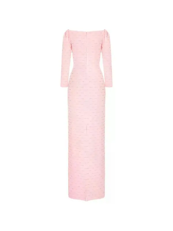 V:PM ATELIER Birgitte Crystal-embellished Ruched Maxi Dress
