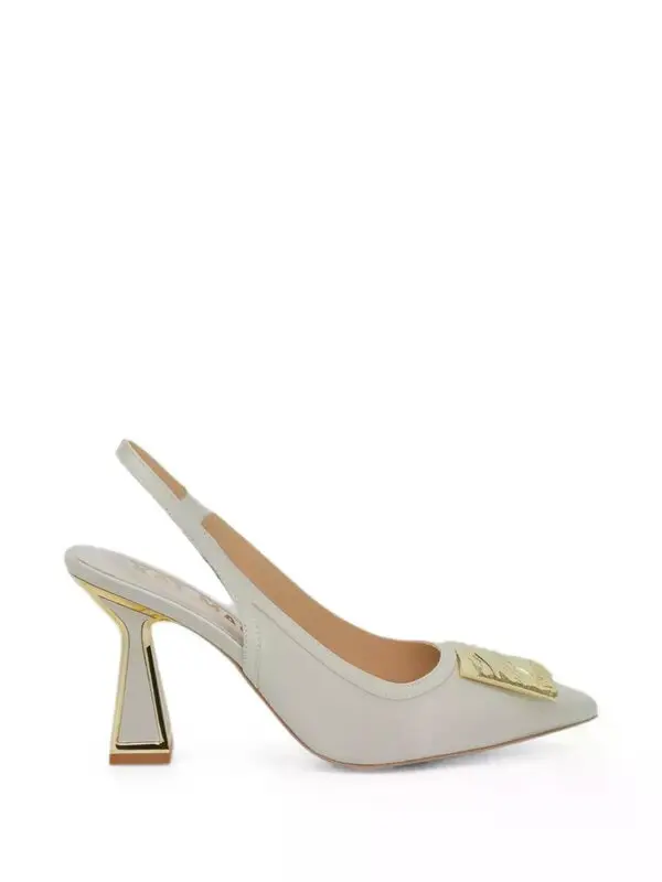 KAT MACONIE Katia Logo-plaque Slingback Pumps - Neutrals