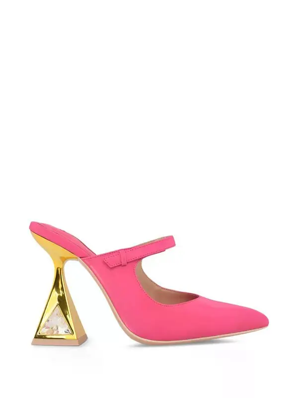 KAT MACONIE Crystal-embellished Pointed-toe Mules
