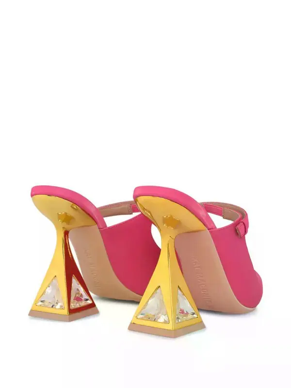KAT MACONIE Crystal-embellished Pointed-toe Mules