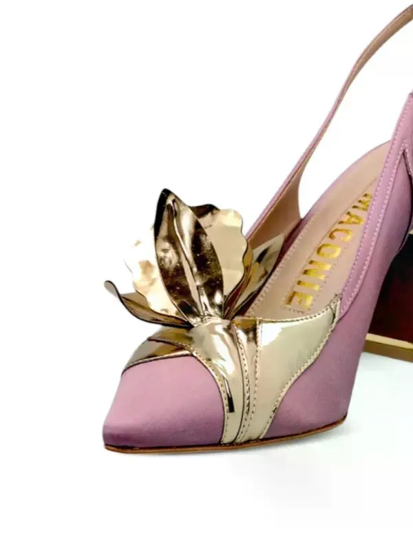 KAT MACONIE Floral-applique Slingback Pumps