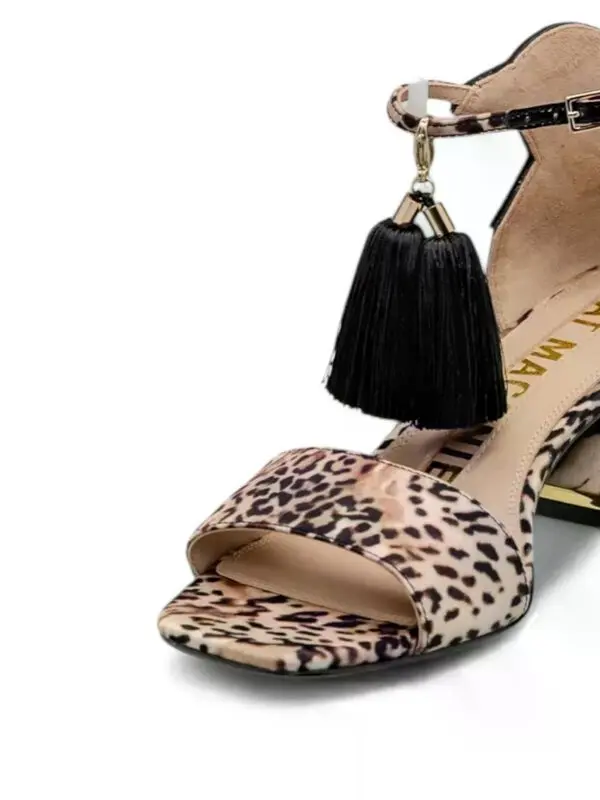 KAT MACONIE Leopard-print Embellished Sandals