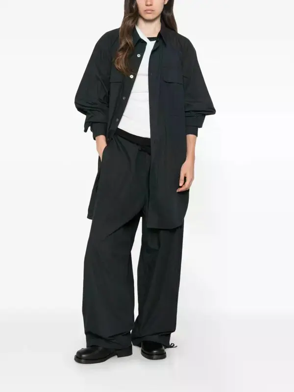 Études Studio Wide Leg Drawstring Hem Trousers