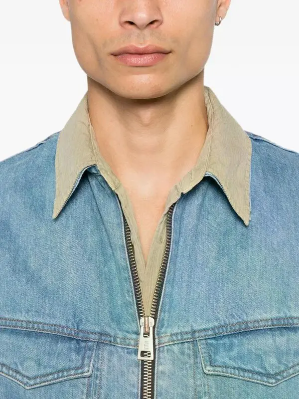 Études Studio Zip-up Slim-fit Denim Jacket