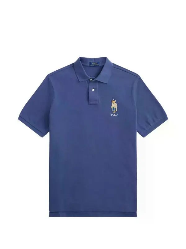 Polo Ralph Lauren Polo Bear Embroidered Polo Shirt - Blue