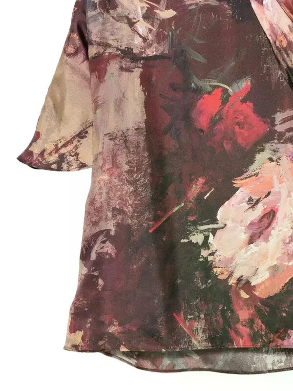 Antonio Marras Floral-print Draped Blouse