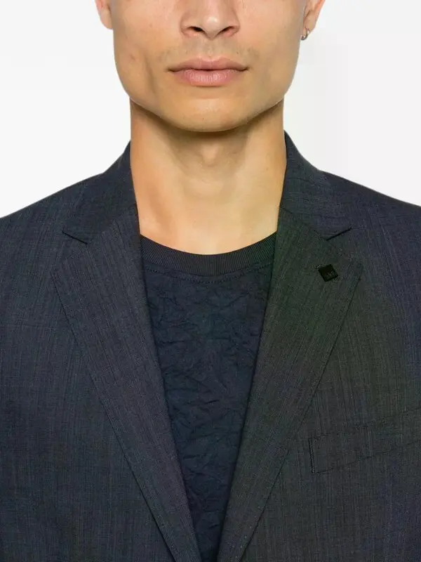 Karl Lagerfeld Single-breasted Notch-lapel Blazer - Blue