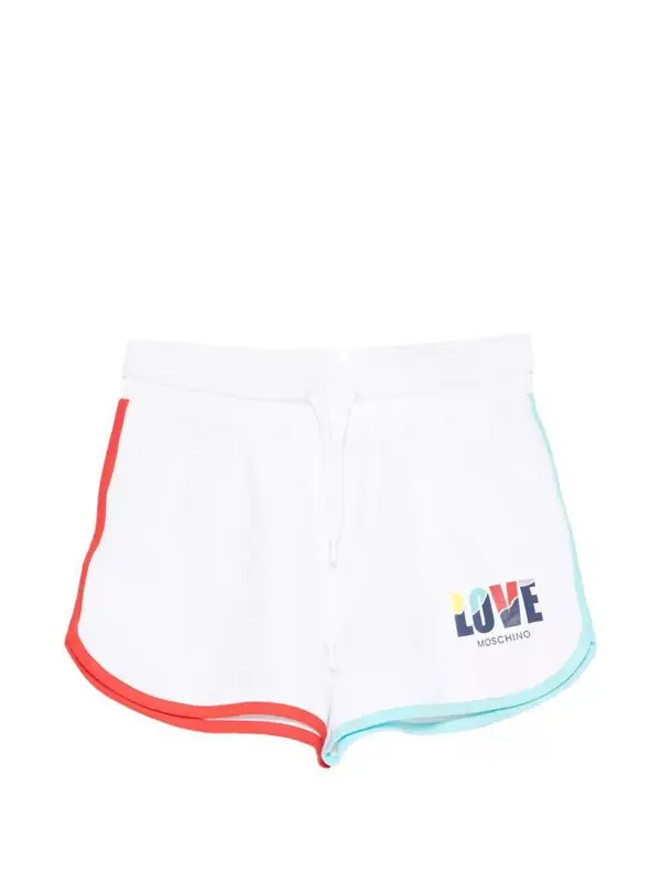Moschino Logo-print Contrast-trim Shorts