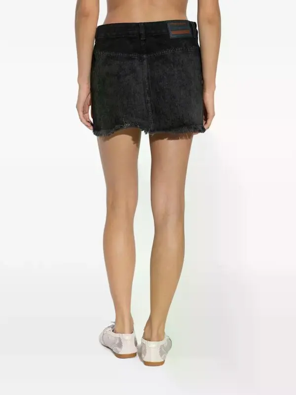 DIESEL® Faded Frayed-hem Midi Skirt