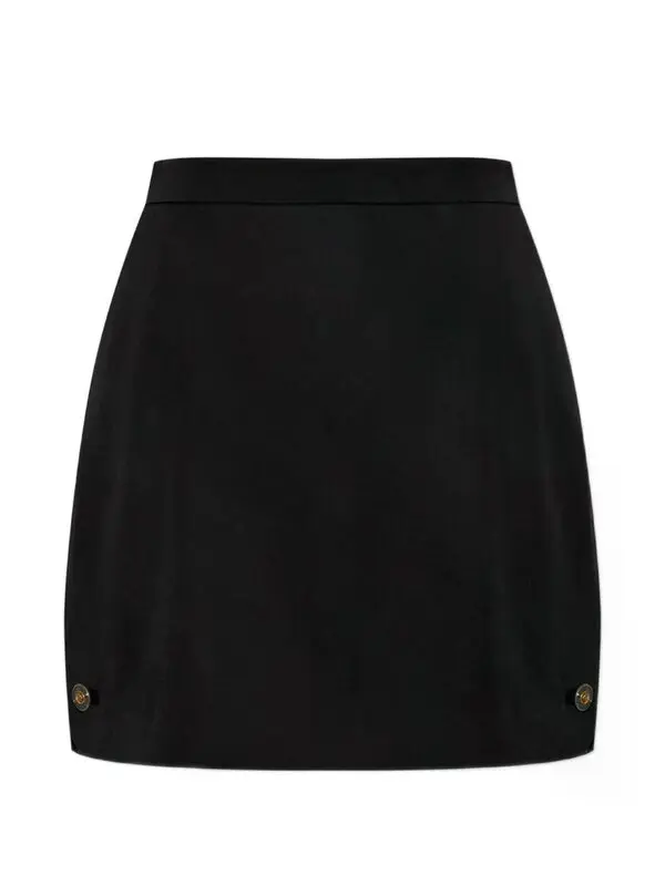 Versace Medusa-button Wool Mini Skirt - Black