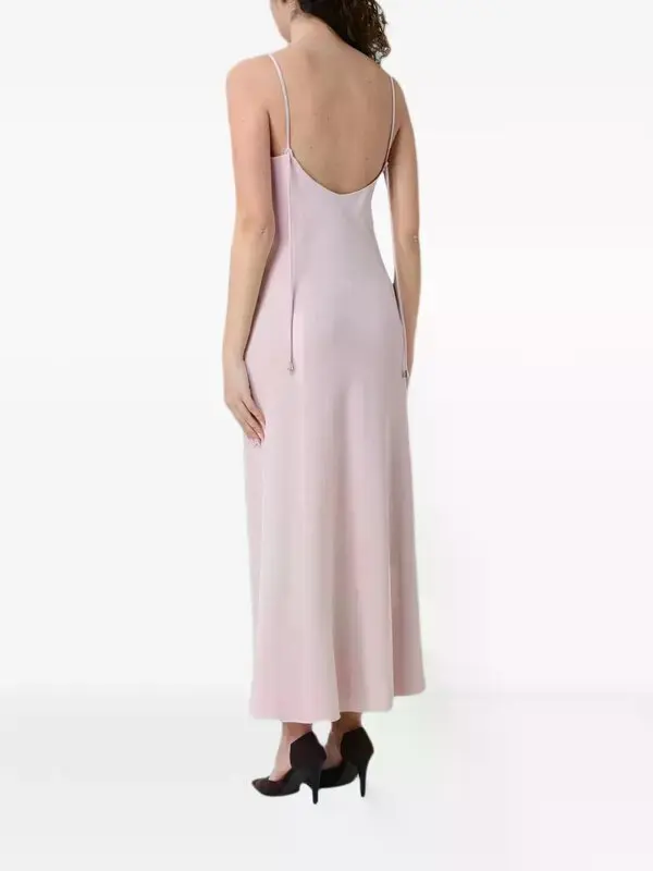HANITA Maxi Asymmetric Cowl-neck Dress - Pink
